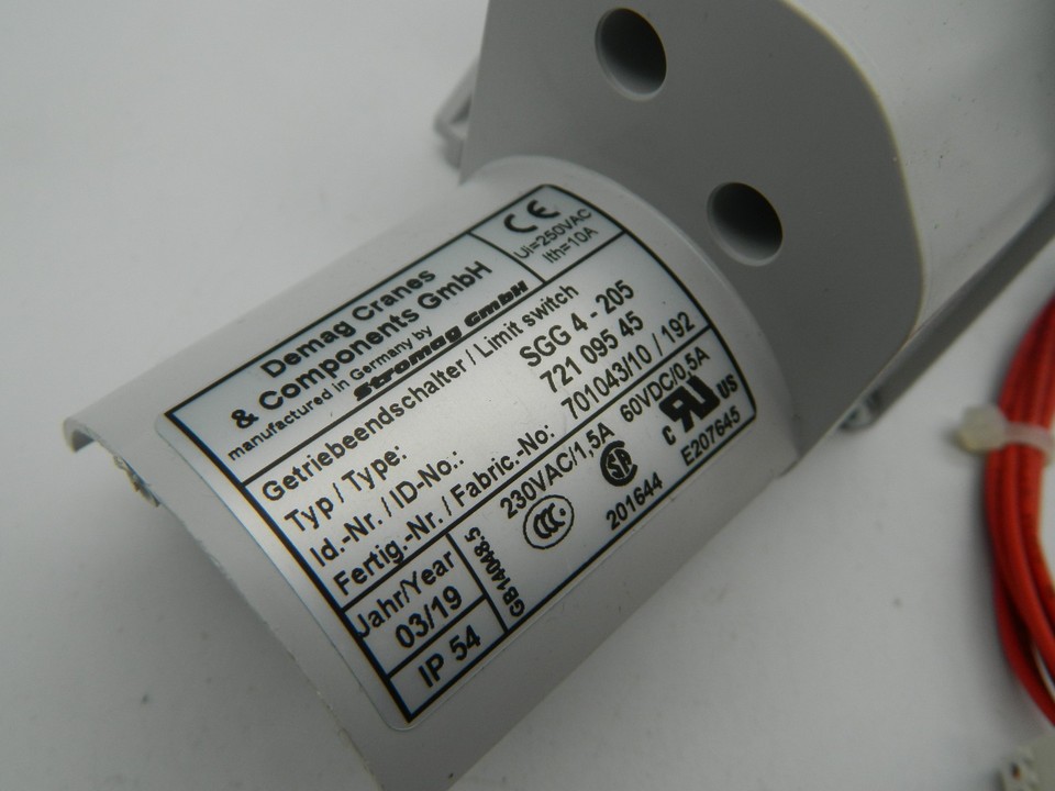 DEMAG SGG4-205 GEARED LIMIT SWITCH Getriebegrenzschalter 721 095 45 | eBay