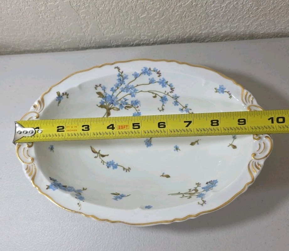 Haviland Limoges France Montmery Forget-me-not Pattern 9 3/4" Oval ...