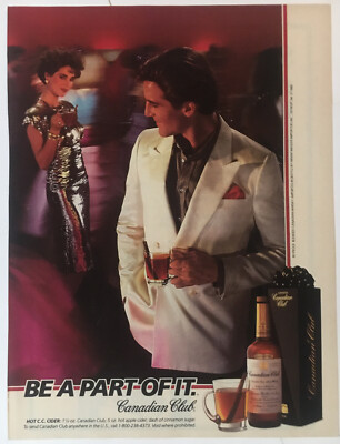 Canadian Club Blended Whiskey 1986 Vintage Print Ad 8x11 Inches Bar ...