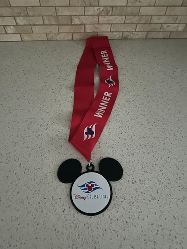 Disney Cruise Line DCL WINNER Mickey Mouse Lanyard Medal Medallion Red ...