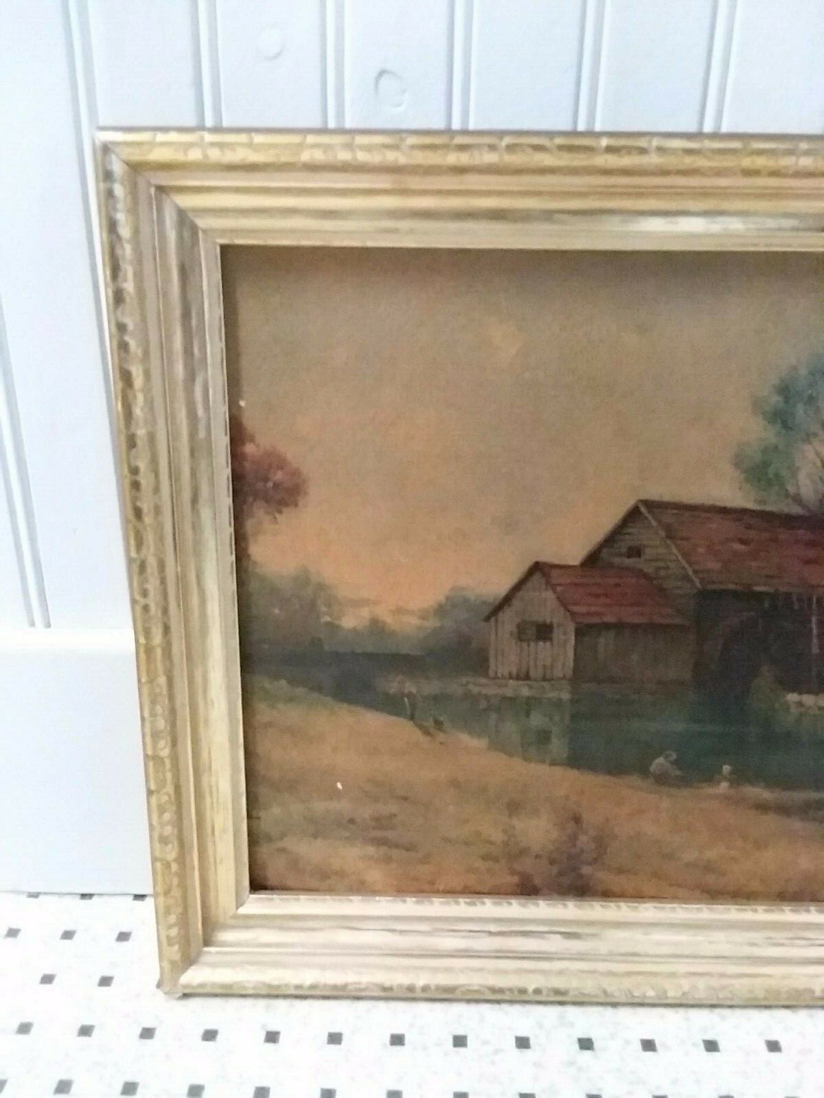Mill Stream Litho Gold Gilt Frame Robert Wood Art Illinois Moulding Co ...