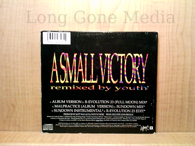 A Small Victory (Remixed By Youth) by Faith No More (CD) | eBay
