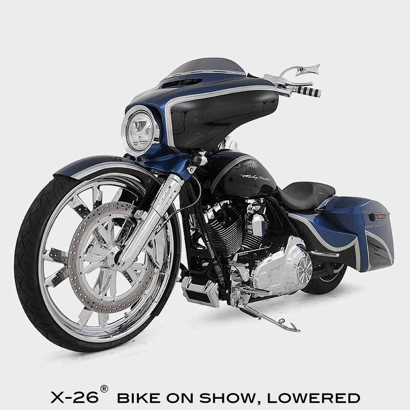 HHI Hawg Halters X26 Raked Neck & Triple Tree Kit for Harley FLH/T 14 ...