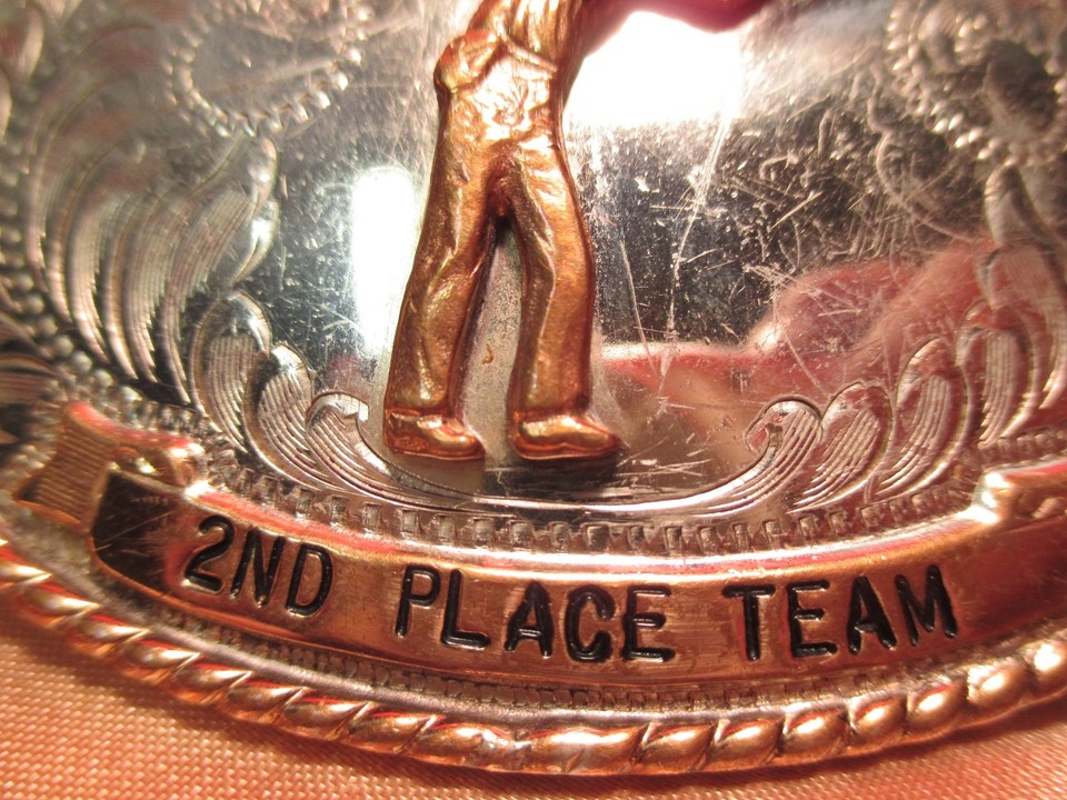 1987 Comstock Silversmiths German Silver Rifle Gun SHOOTING TROPHY Belt ...