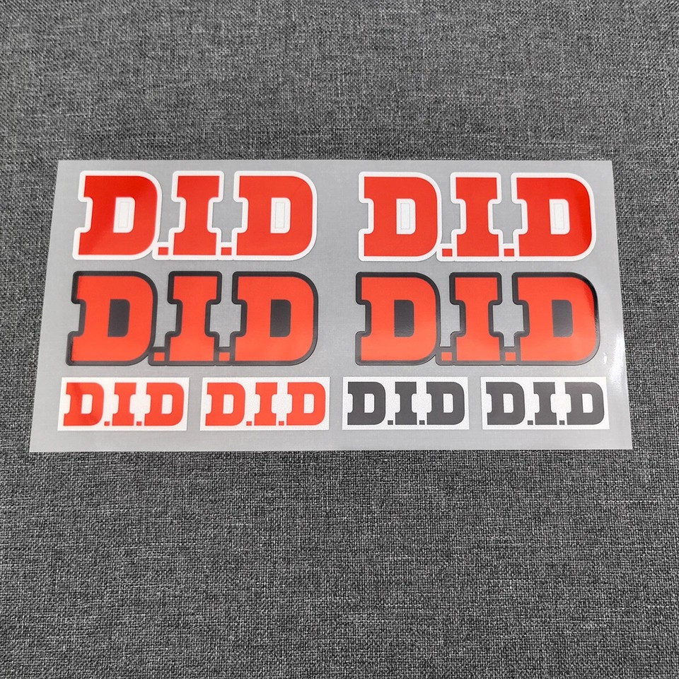 8Pcs DID Chain Motorcycle Sticker LAMINATED Decals Quality Printed ...