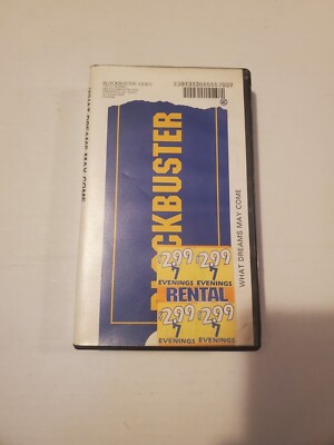 Blockbuster Video Rental VHS Clamshell Robin Williams Whatever Dreams ...