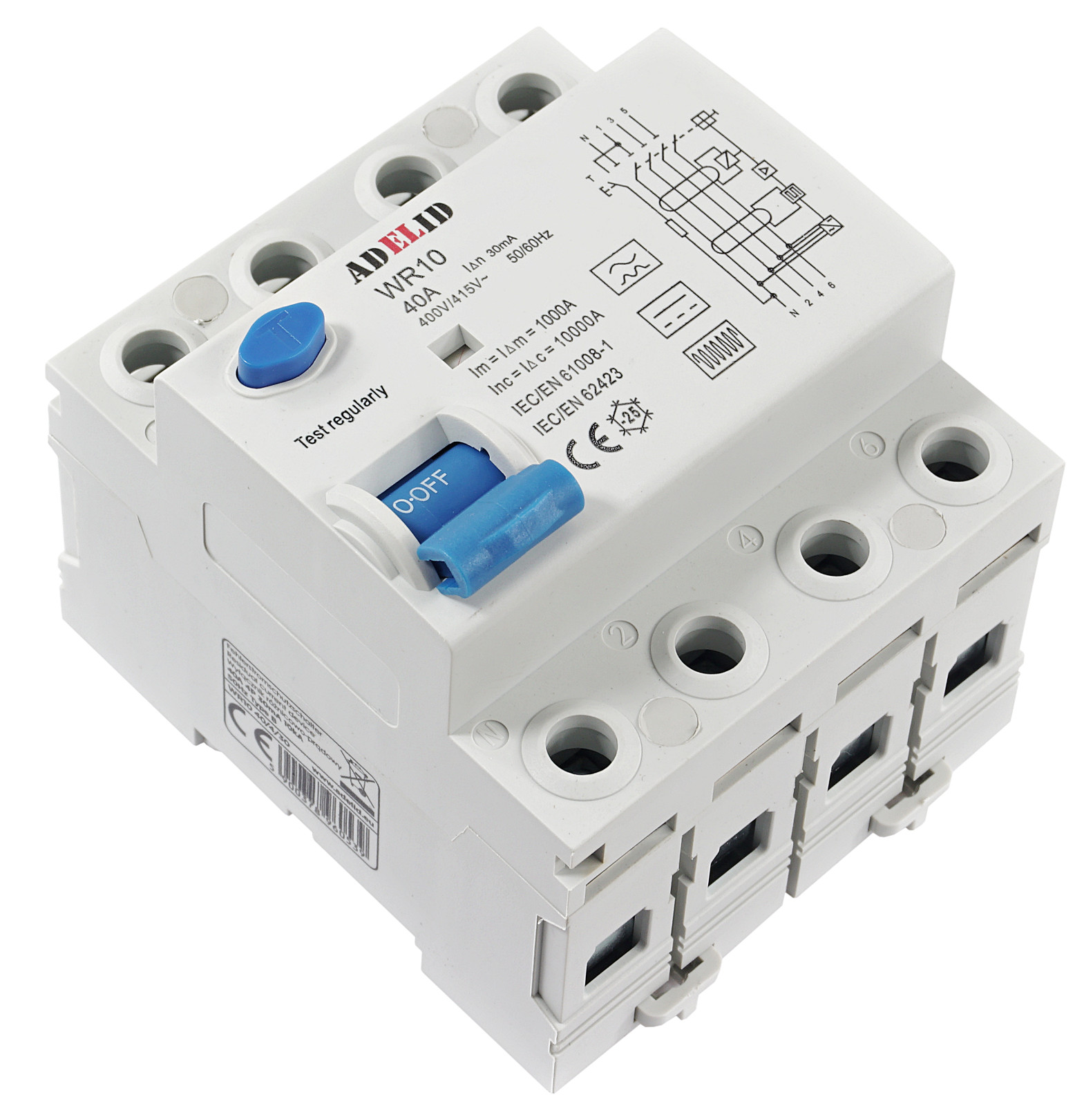 FI Fehlerstromschutzschalter RCD Typ B 40A | Grelly Deutschland