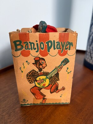 Antique Banjo Player Windup Toy 4 3/4" tall 1920era | eBay