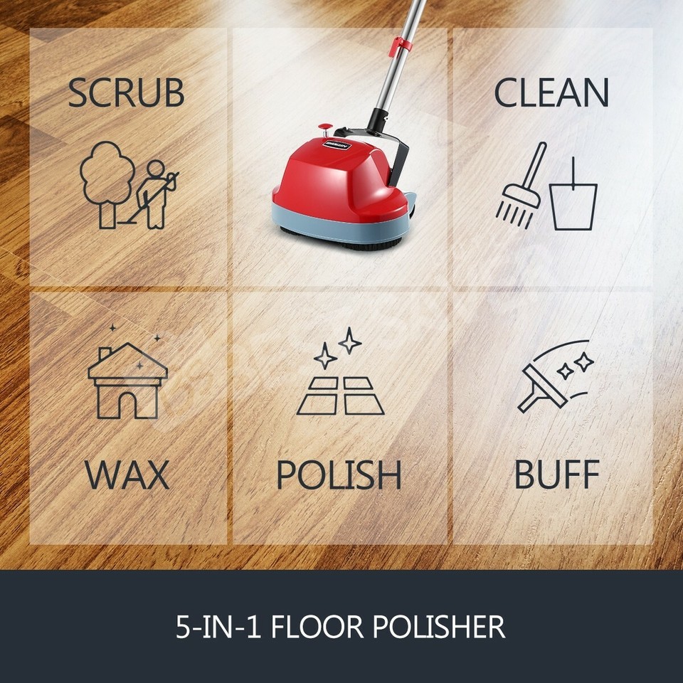 Floor Polisher Twinhead Timber Tile Wax Scrubber Buffer Carpet Cleaning ...