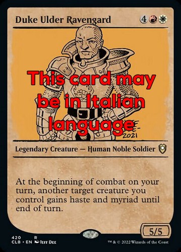 MTG DUKE ULDER RAVENGARD 420 EXC - DUCA ULDER RAVENGARD - CLB-X IT ...