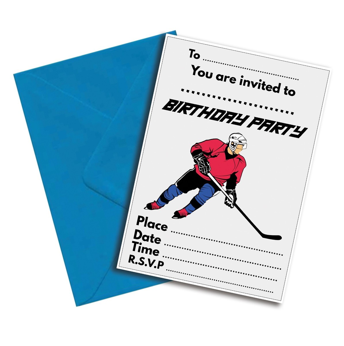 Hockey Birthday Party Invitation Boys Birthday Party Hockey Jersey