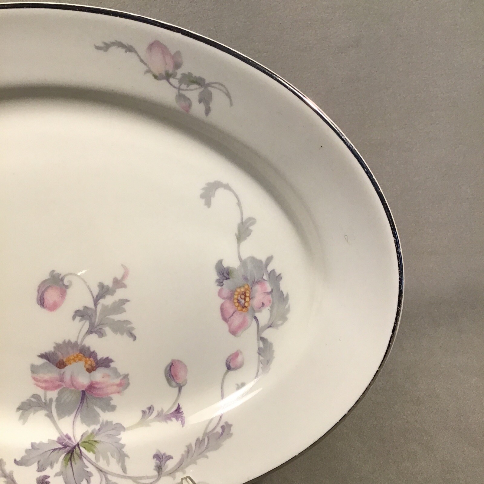 PV08807 Vintage Warwick China SILVER POPPY Oval Platter - 11" | eBay