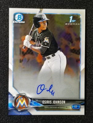 2018 Bowman Chrome Draft Auto Osiris Johnson #CDA-OJ | eBay