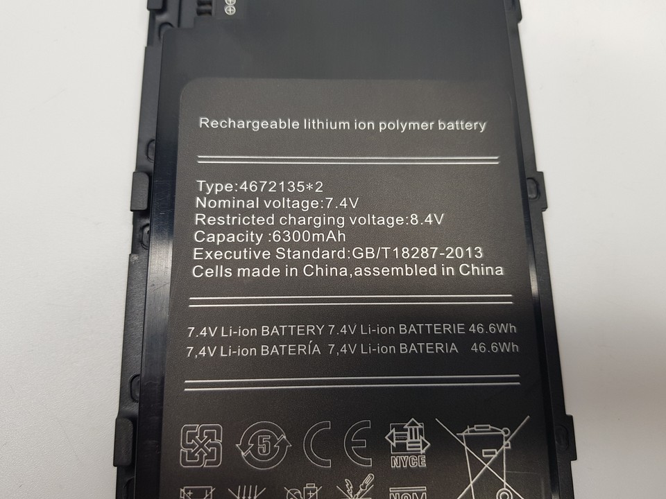 Teguar TRT-5280-12 Tablet 7.4V 6030mAh Battery Type 4672135*2GB/T18287 ...