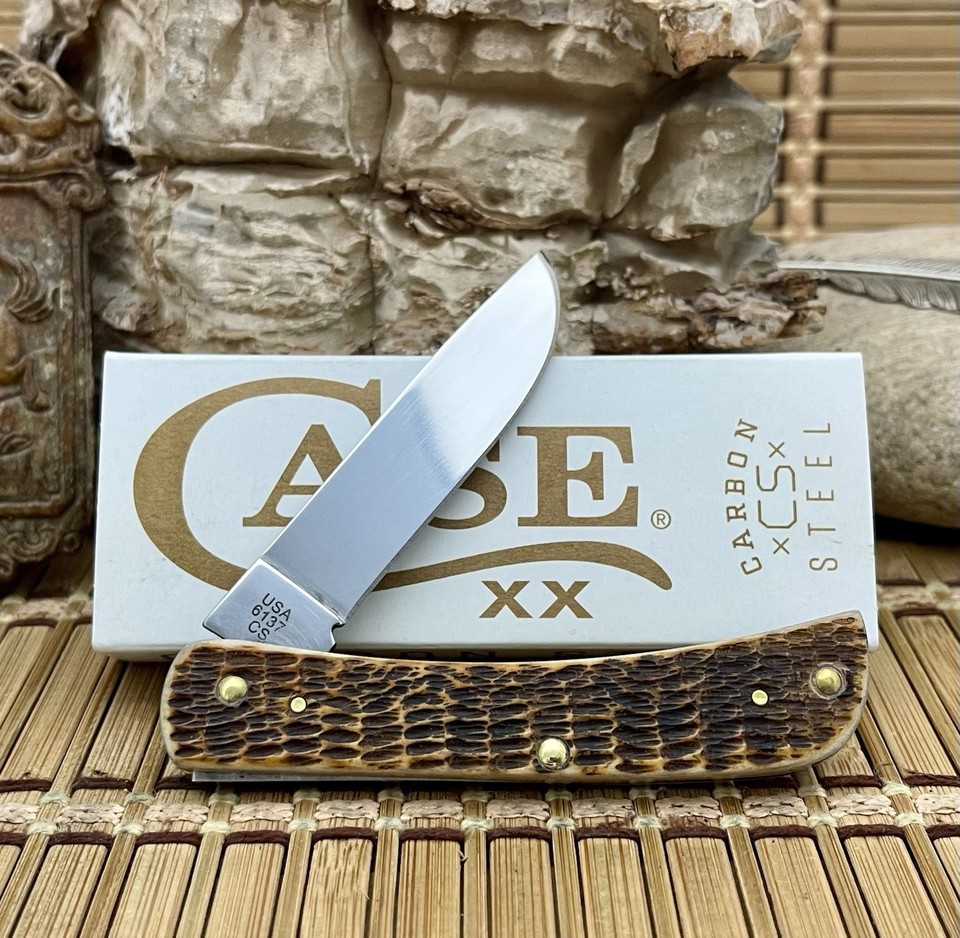 Case XX USA Burnt Amber Bone Dogbone Shield 51394 Tested XX Sod Buster ...