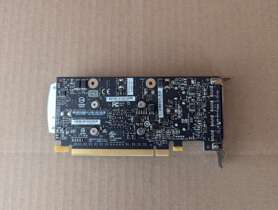 NVIDIA QUADRO P1000 4GB GDDR5 PCIE 4 MINI DP LOW PROFILE VIDEO CARD ...