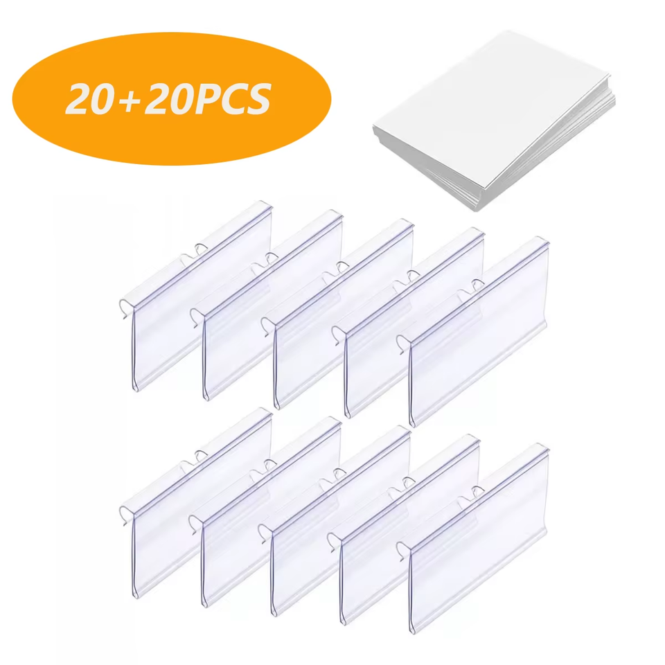 Plastic PVC Shelf Data Strips Clip Holder Merchandise Price Talker Sign ...
