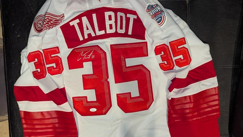 CAM TALBOT SIGNED DETROIT RED WINGS 2025 STADIUM SERIES JERSEY WITH JSA ...