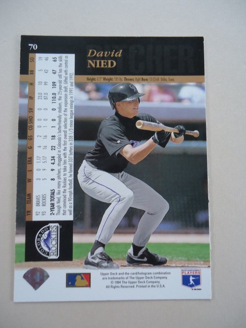 1994 Upper Deck - #70 David Nied for sale online | eBay