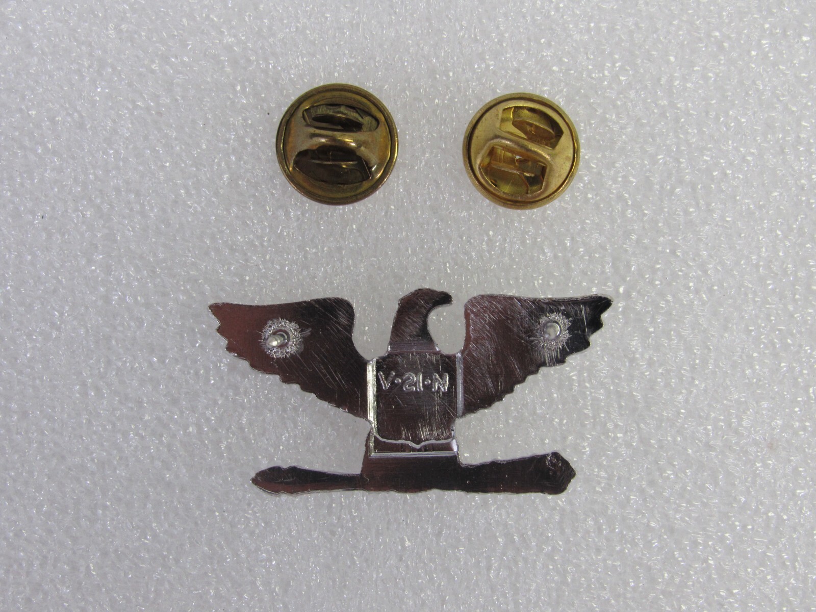 US Military Colonel Rank Right Lapel Metal Silver Hat Pin Army Marines ...