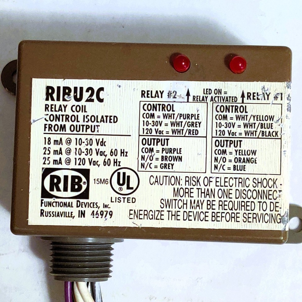 FUNCTIONAL DEVICES INC RIBU2C ENCLOSED PILOT RELAY | eBay