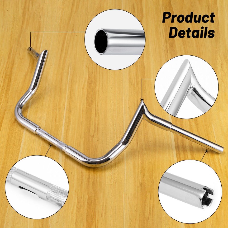 "10"" Meathook Monkey Bar Ape Handlebars For Harley Bagger Electra ...