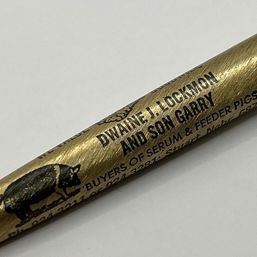 VTG Ballpoint Pen Dwayne J. Lockmon & Son Garry Pig Buyers Serum ...