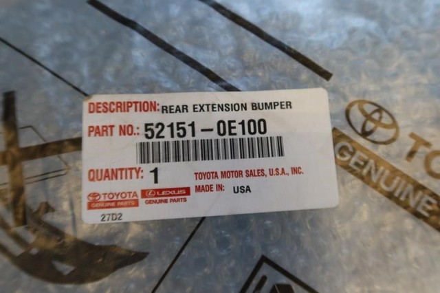 521510E100 Genuine Toyota Extension RR Bumper 52151-0e100 for sale ...