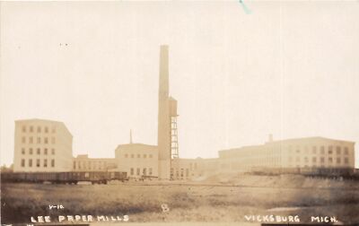H19/ Vicksburg Michigan RPPC Postcard c1910 c1910 Lee Paper Mills 29 | eBay