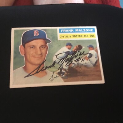 Autographed 1956 Topps Frank Malzone DEC. #A-1 | eBay