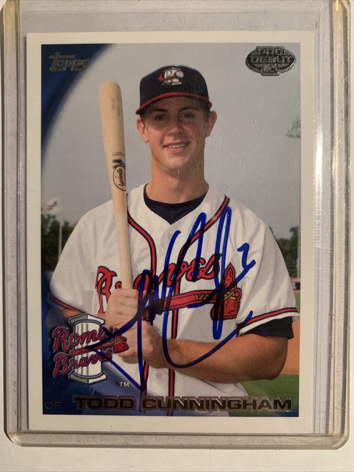 Todd Cunningham Auto Signed IP Topps Pro Debut Atlanta Braves | eBay