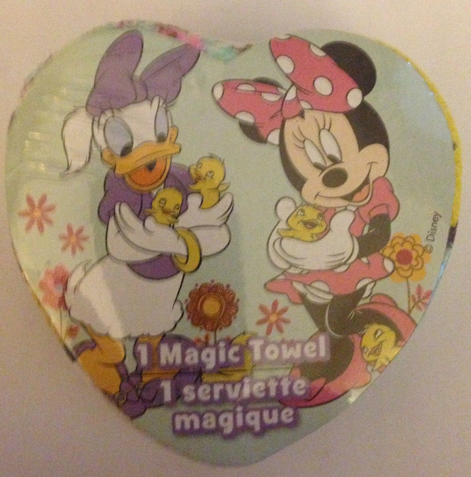 Disney Mickey and Friends 11" x 11" Magic Towel Donald Daisy Minnie or ...