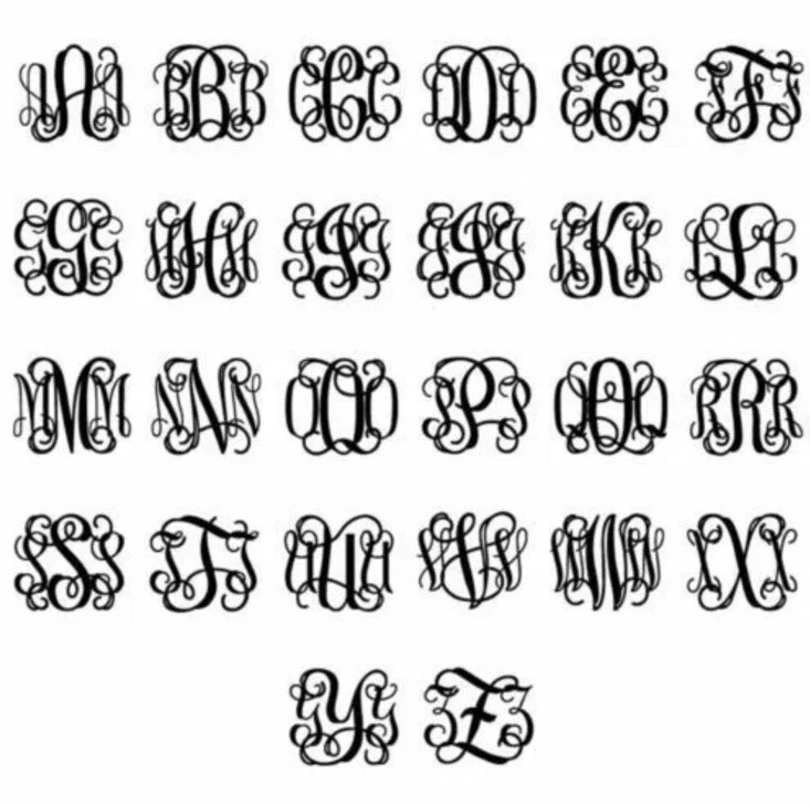 Interlocking Letter Tattoos