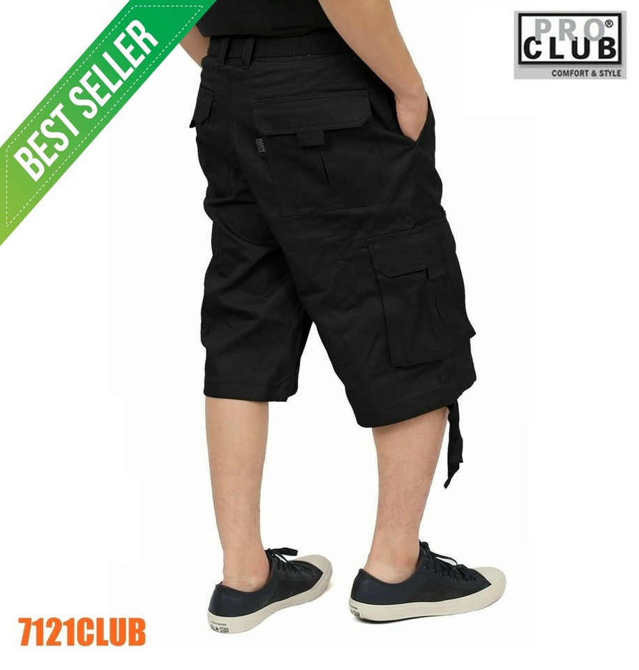 PRO CLUB CARGO SHORTS MEN PROCLUB CAMO COMBAT BDU SHORT LONG LENGTH BIG ...