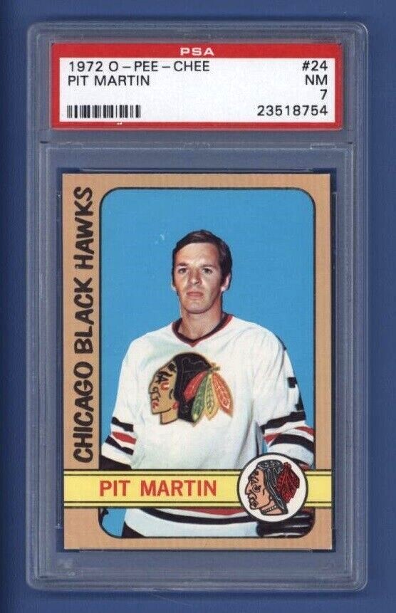 1972-73 O-PEE-CHEE #24 PIT MARTIN PSA 7 NM Chicago Blackhawks | eBay