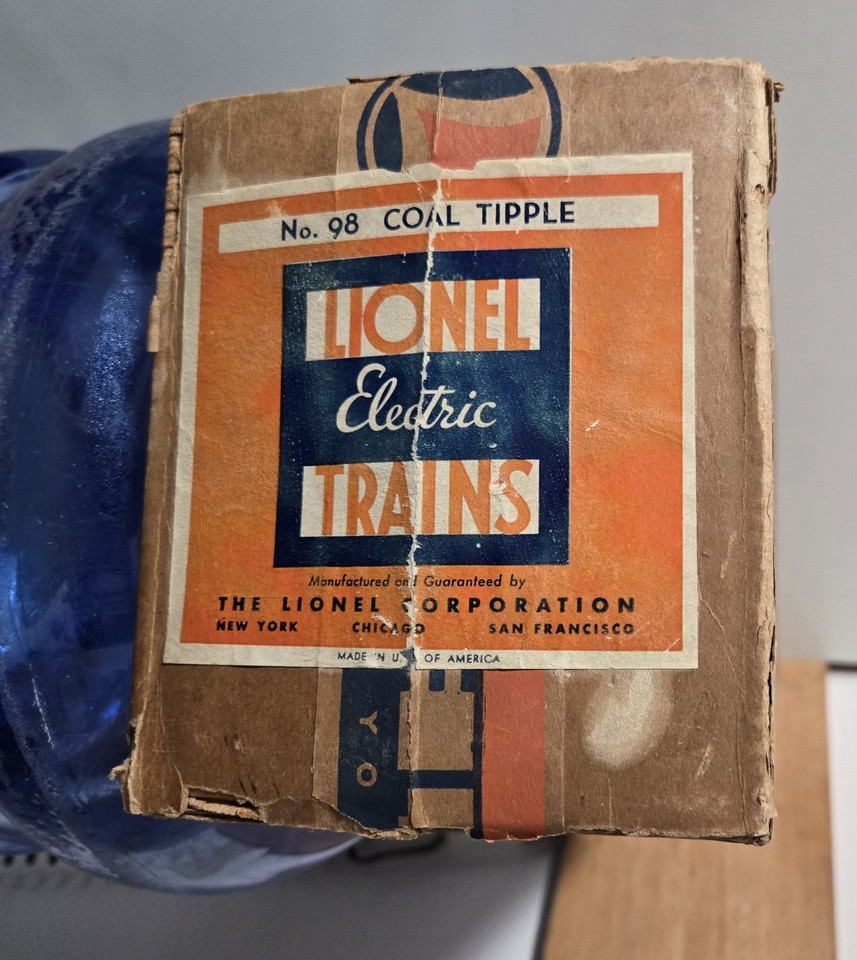 1939 Lionel 98 Coal BUNKER Box Dated, Seal Label End | eBay