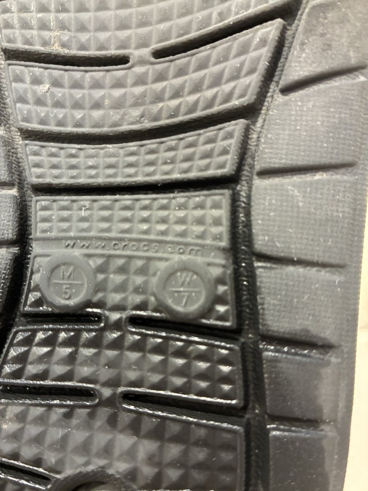 Women’s Crocs Literide Comfort Clogs Size 7 Black Grey Slip On Water ...