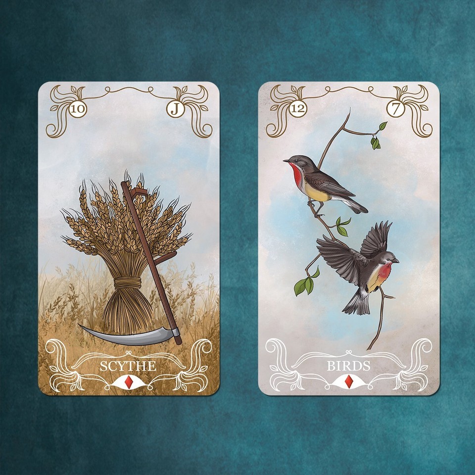 OMNITO Borderless Oracle Magic Lenormand Deck | Mystical Vintage 36 ...