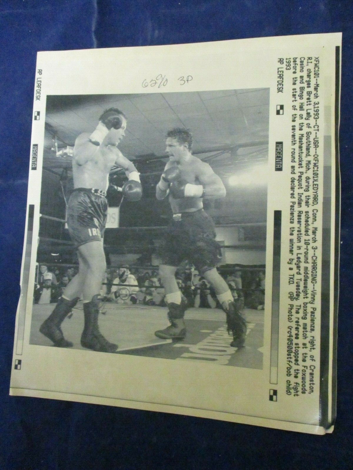 1993 Vinny Pazienza defeats Brett Lally @ Foxwoods Vintage Wire Press ...