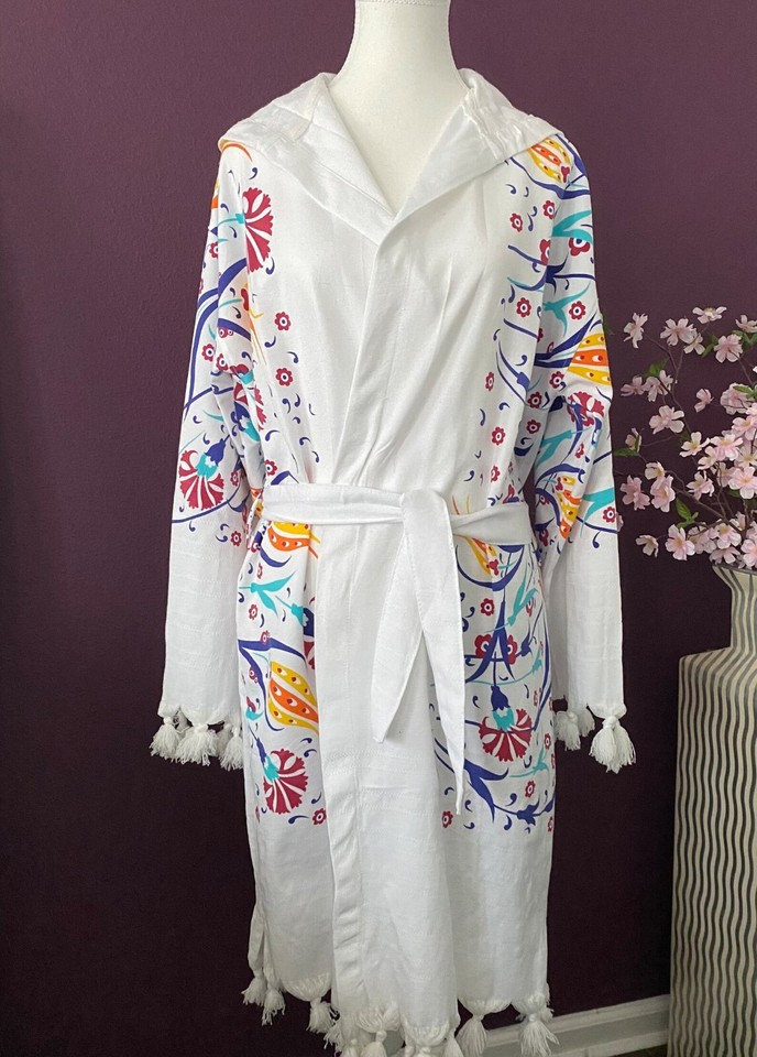 Turkish Bathrobe Set - Cotton Bamboo Robe & Tote, Beach Robe, Spa set ...