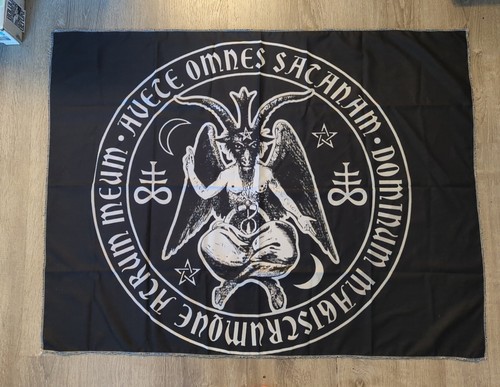 37"x 27" Goth / Occult / Metal / 666 Wall Banner Flag Cloth Witch Wicca ...