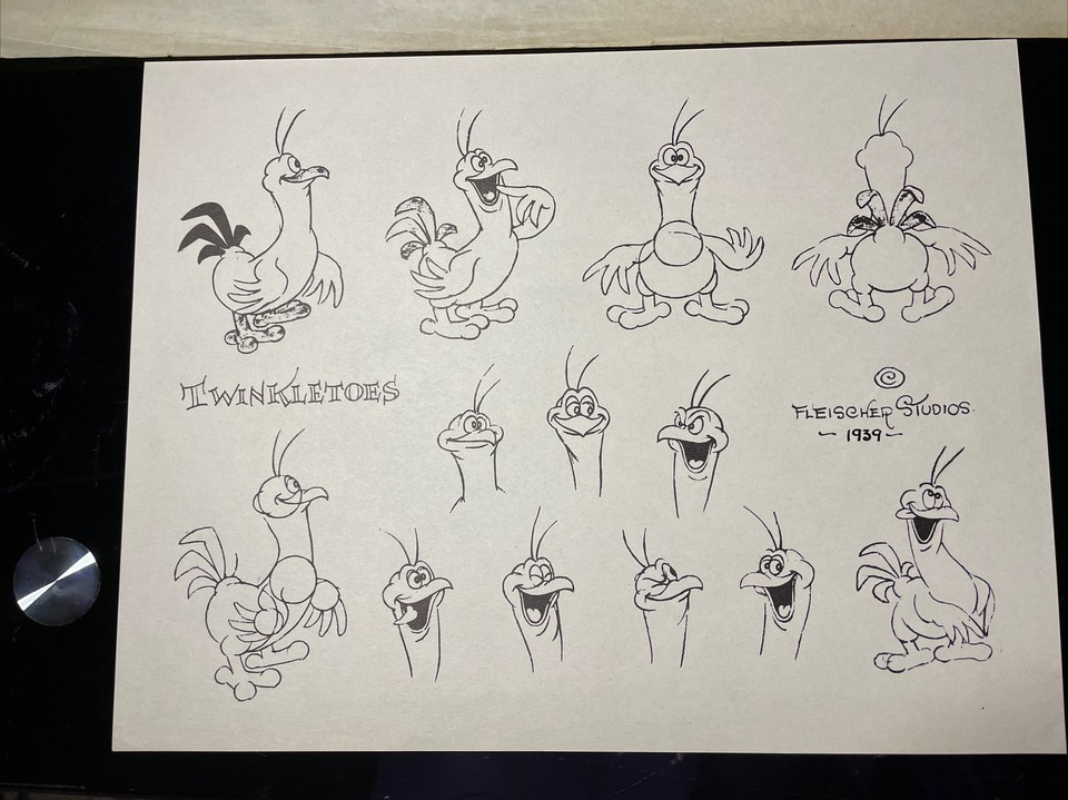 Animation Cel MODEL SHEETS 1929 -1942 FLEISCHER STUDIOS Cartoons Disney ...