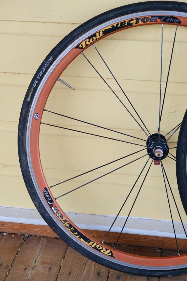 Vintage Rolf Vector Comp Road Bike Wheelset Red 700c 100/130mm Clincher ...