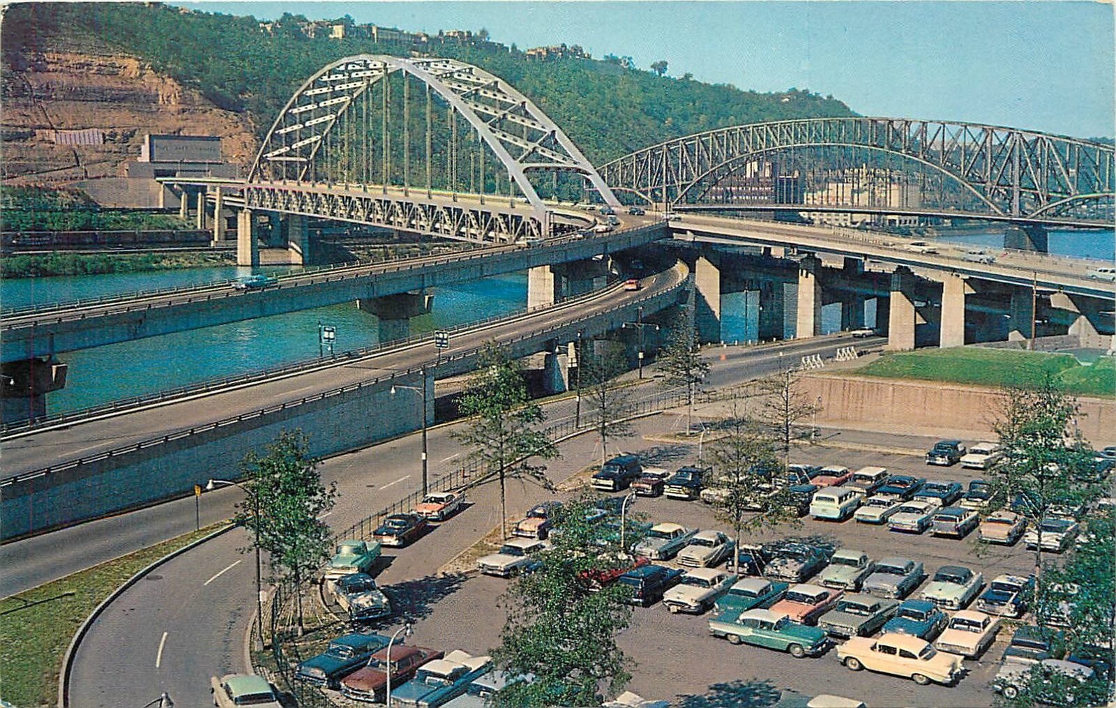 Postcard 1950s Pennsylvania Pittsburgh Fort Pitt Tunnel Bridge Imperial ...