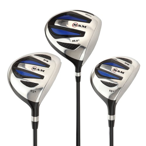 OPEN BOX Ram Golf EZ3 Mens Graphite Wood Set, Driver, 3 & 5 Woodm Inc ...