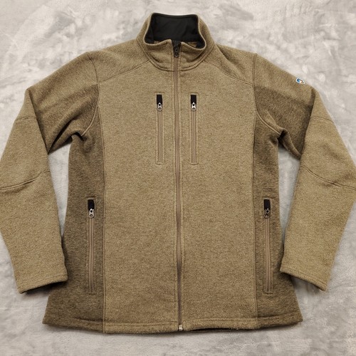 Kuhl Jacket Mens Medium Brown Full Zip Alpine Sweater Fleece Outdoors ...