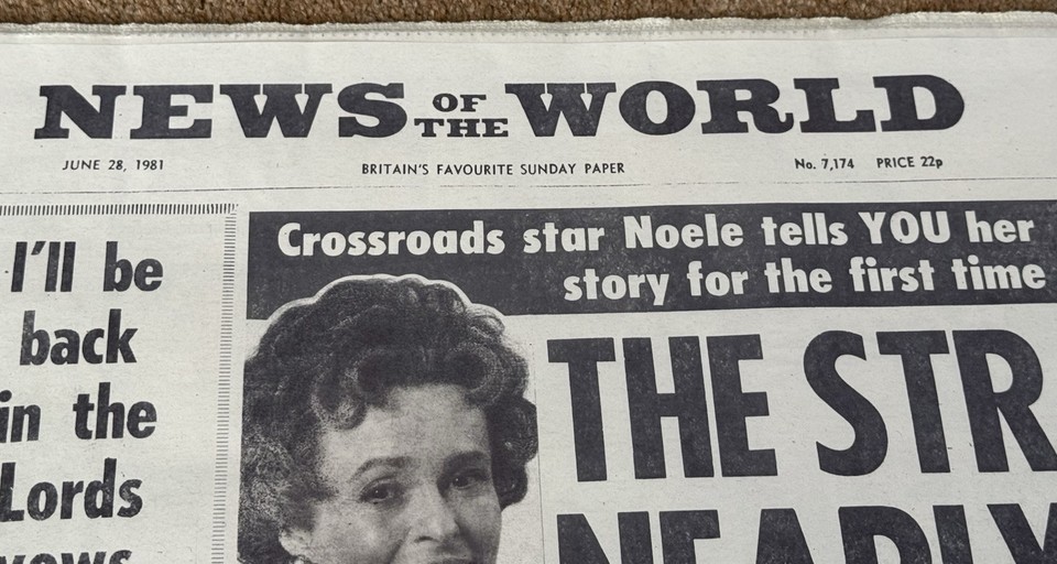 Nolly TV Series - Helena Bonham Carter Newspaper Screen Used Prop ...