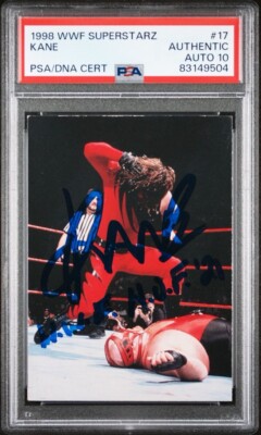 Kane 1998 WWF Superstarz #17 Rookie Autograph PSA Auto 10 WWE | eBay
