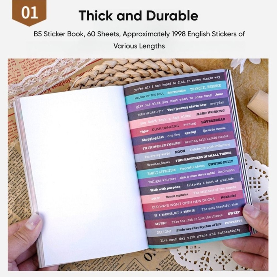 60pcs Colorful Small Talk Stickers Small Size Sentiment Sticker DIY ...