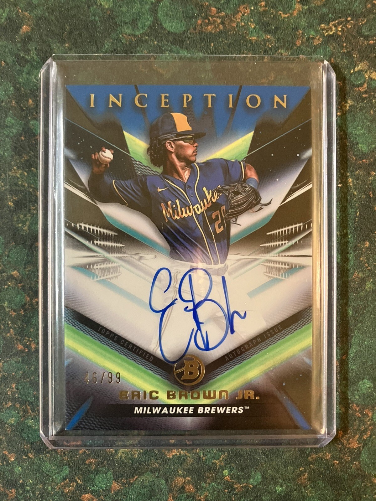 Eric Brown Jr. 2023 Bowman Inception #BPA-EBJ Prospect Autograph Blue ...